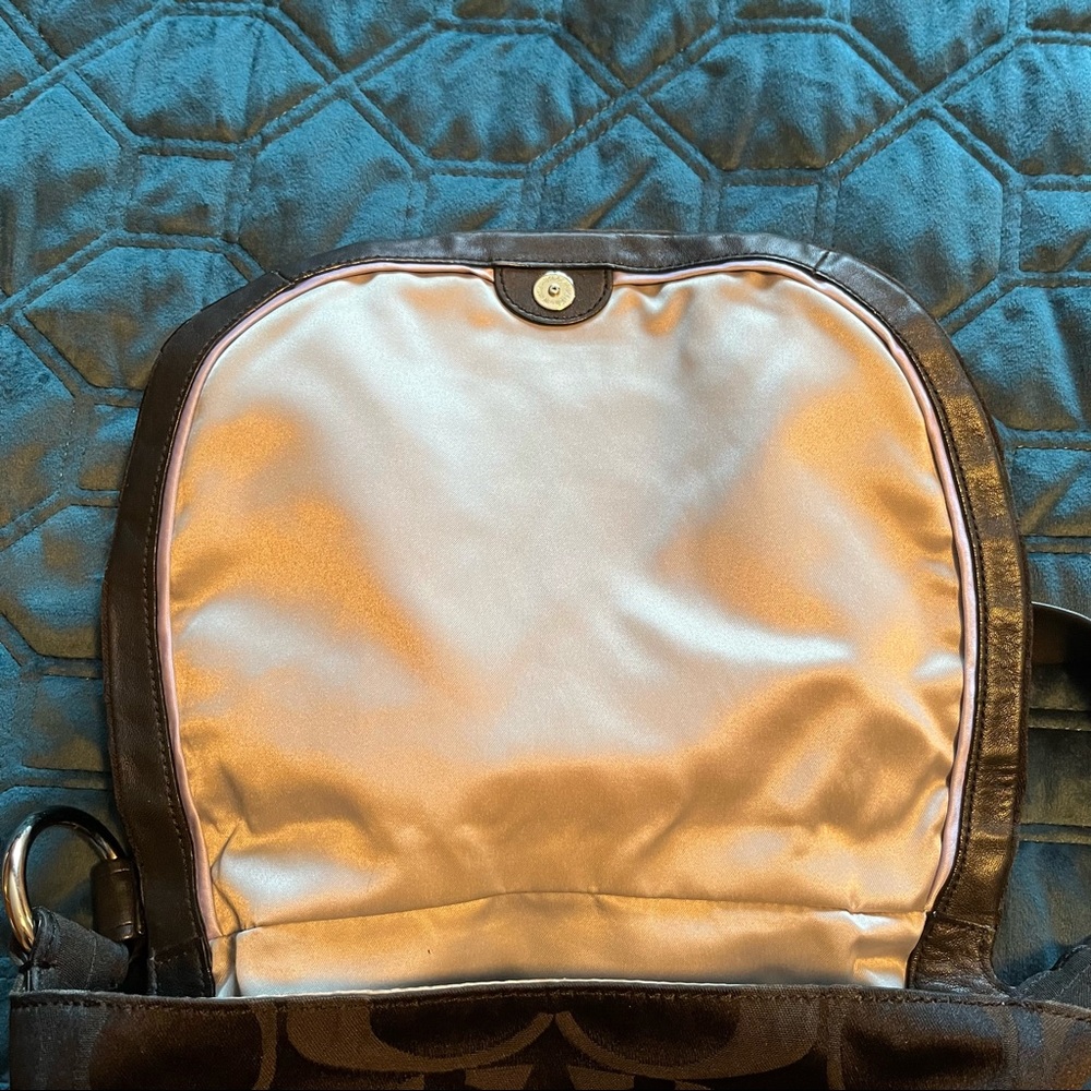 Coach Ali Signature Flap Shoulder Bag Black - Gem